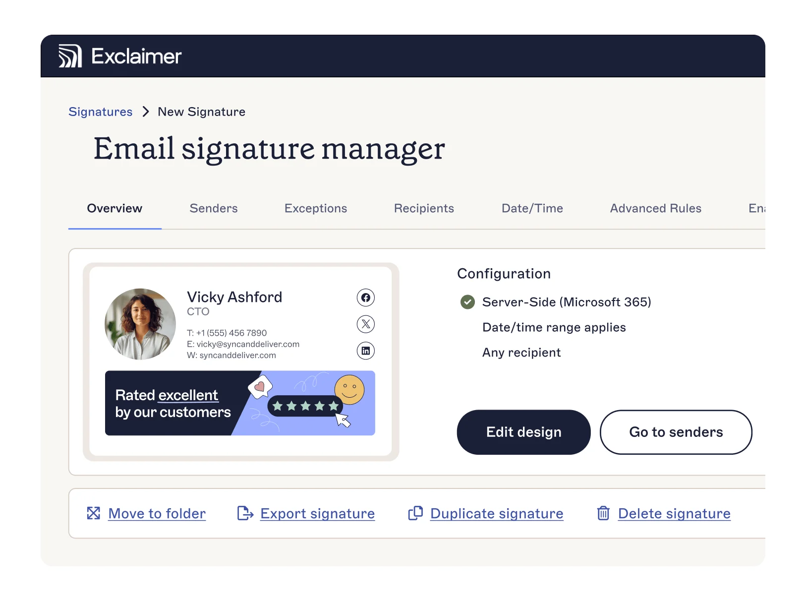 Exclaimer Email Signature Management | Professional Email